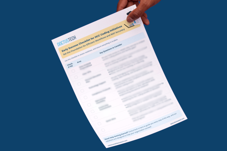 Free Checklist: Early Success for HCC Coding Initiatives - DoctusTech